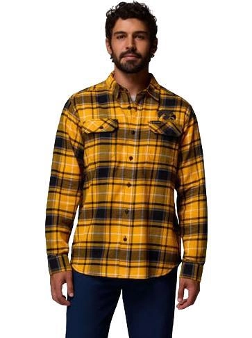Columbia Iowa Hawkeyes Flare Gun Omni-wick Flannel Long Sleeve Button-up Shirt - Gold
