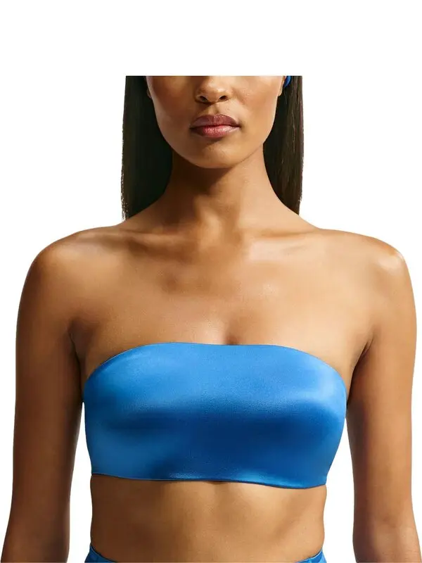Nike Skims Satin Shine Convertible Bandeau Bra - Cobalt