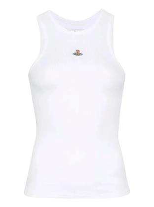 VIVIENNE WESTWOOD Ribbed Tank Top - White