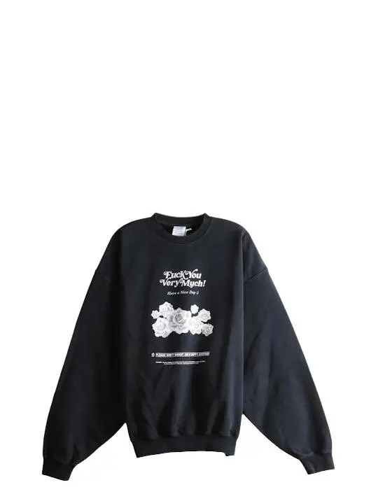 Vetements Fu Very Much Sweatshirt - Washed Black