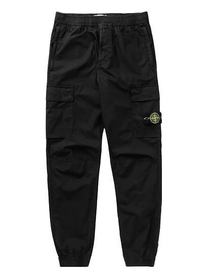 Stone Island Engineered Knees Cargo Pants - Black