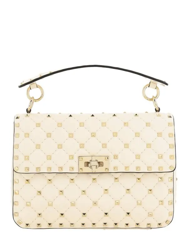 Valentino Garavani Rockstud Spike Handbag - Cream
