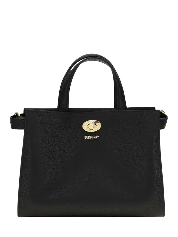 Burberry Mini Cotswolds Check Top Handle Bag - Black