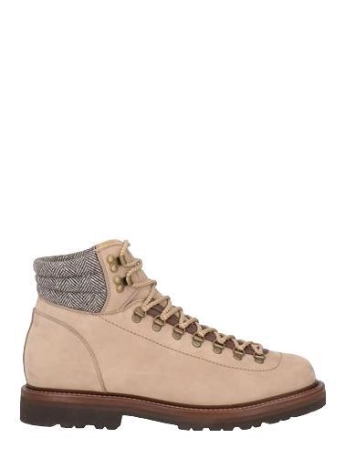 Brunello Cucinelli Leather Ankle Boots - Beige