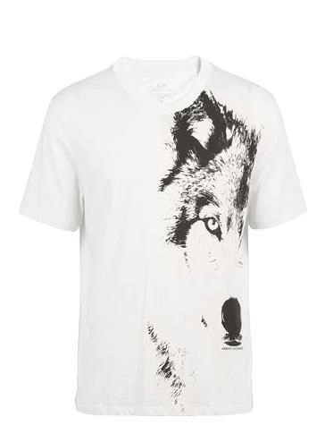 Armani Exchange T-shirt Size Organic Cotton - White