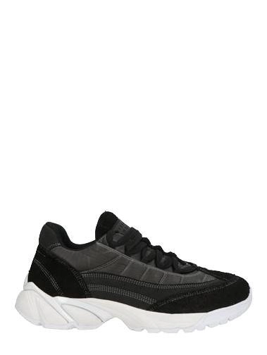 MAISON MARGIELA Leather And Textile Fibers Low-top Sneakers - Black