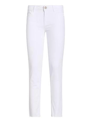 Liu Jo Cotton & Elastane Skinny Jeans With Crystal Embellishments - White