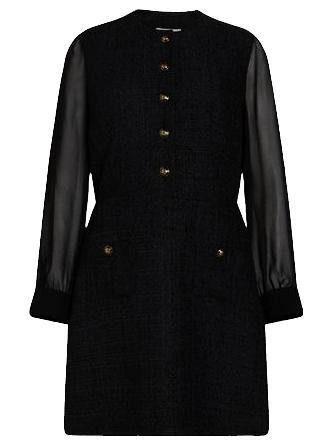 Sandro Mini Dress With Button Embellishments - Black