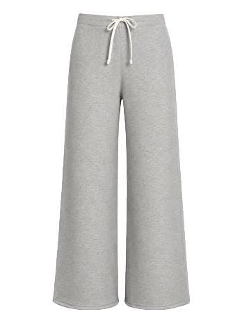 Liviana Conti Cotton French Terry Wide-leg Pants - Grey
