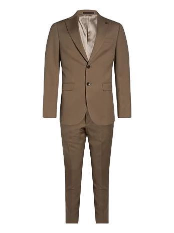 PAOLONI Suit Size Wool, Elastane - Grey