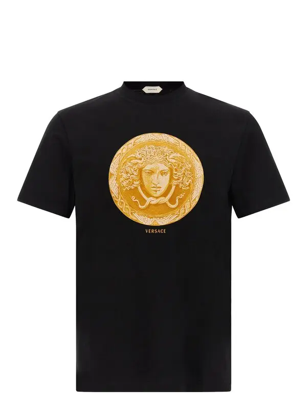 Versace Medusa Coin' Print T-shirt - Black