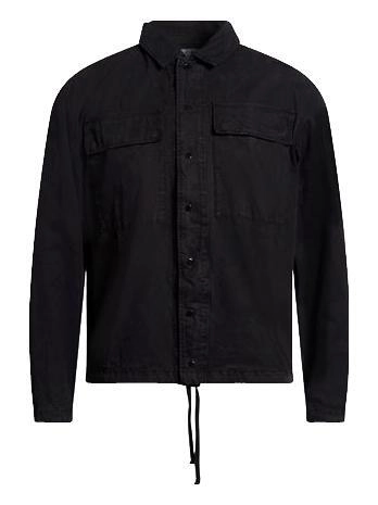 C.P. COMPANY Overshirt With Long Sleeves And Flap Pockets - Black