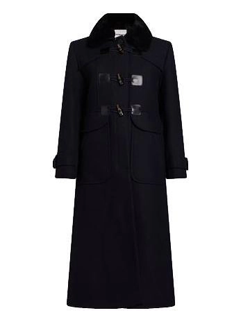 Sandro Wool Blend Coat - Blue