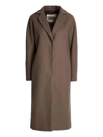 Herno Single-breasted Wool And Polyamide Coat - Brown