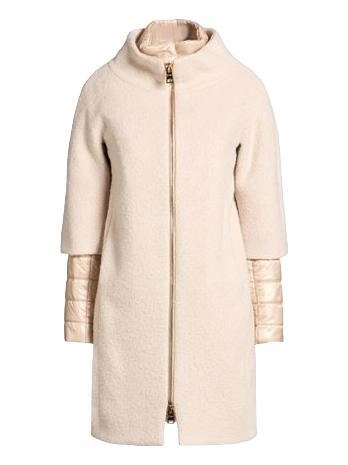 Herno Virgin Wool, Viscose, Polyamide, And Mohair Wool Single-breasted Coat - Beige