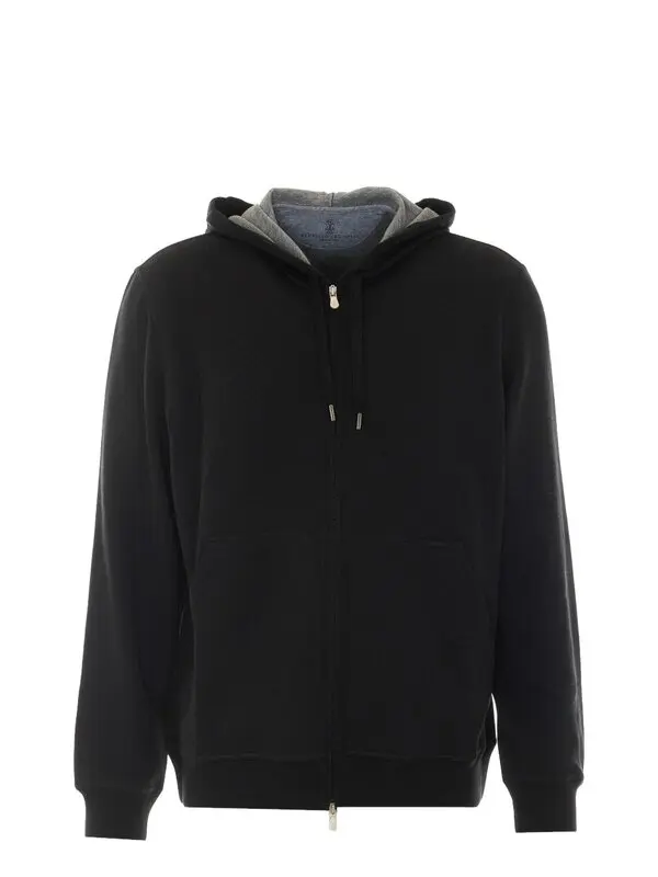 Brunello Cucinelli Zip Up Hoodie - Black