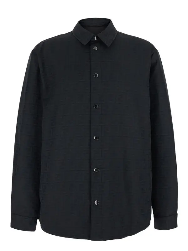 Fendi Black Ff Motif Tech Fabric Jacket - Multicolor