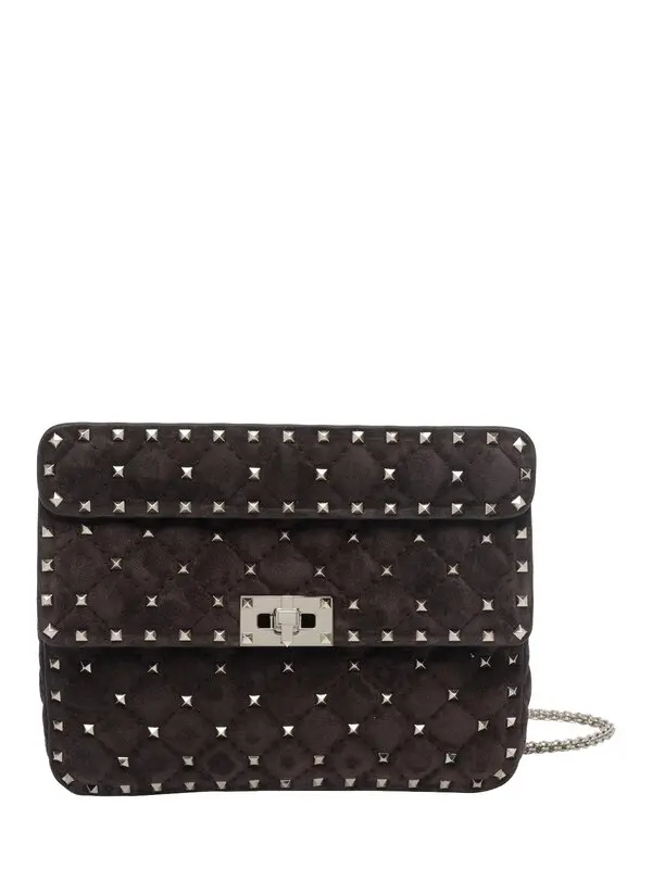 Valentino Garavani Medium Rockstud Spike Crossbody Bag - Brown