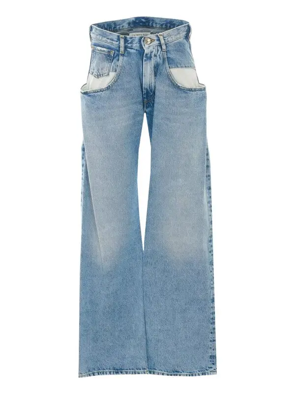 MAISON MARGIELA Straight Jeans With Contrasted Pockets - Blue