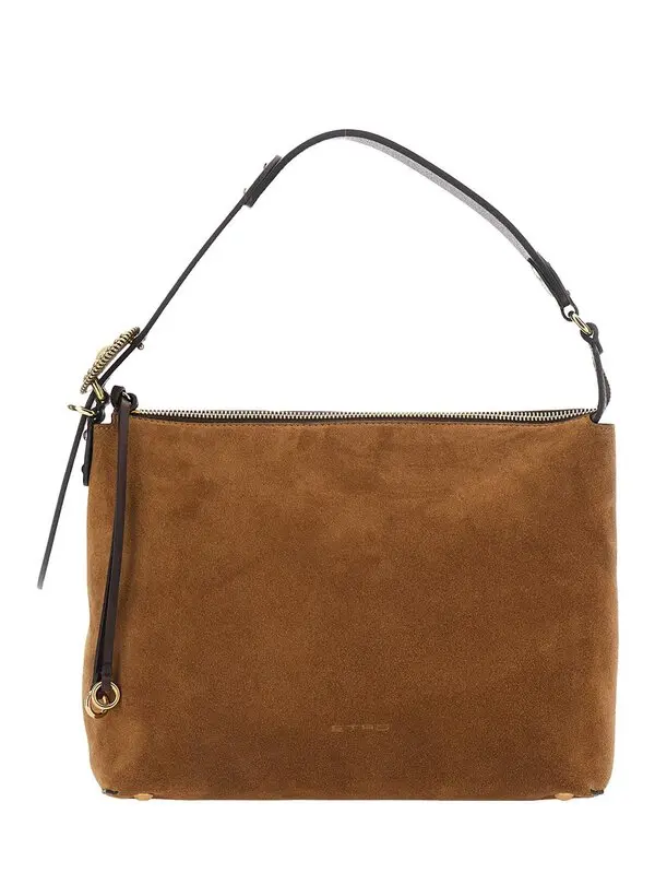 Etro Shoulder Bag With Leather And Fabric Details - Multicolor