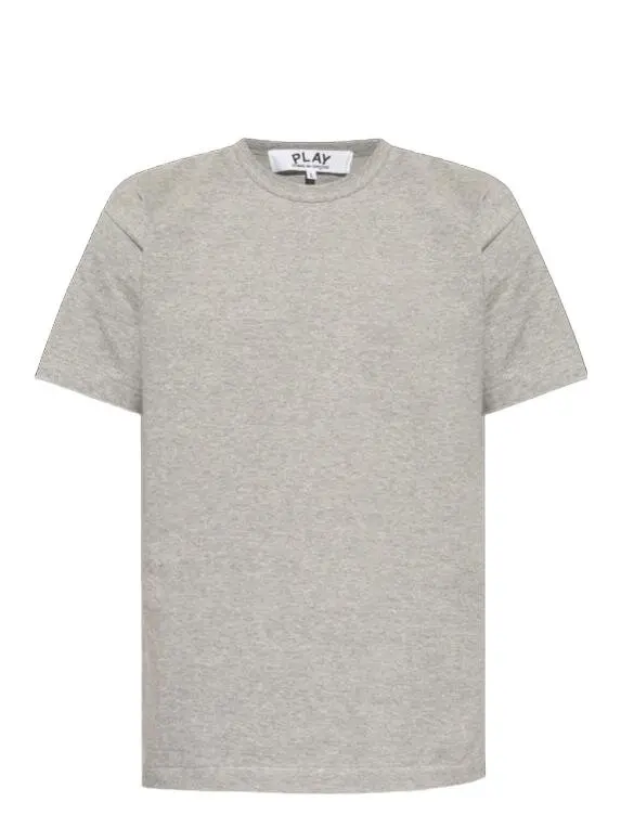 Play Comme Des Garcon Signature Heart-patch T-shirt - Gray