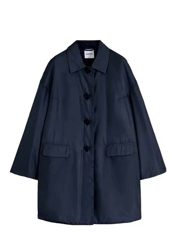 Aspesi Classic Collar Coat - Black