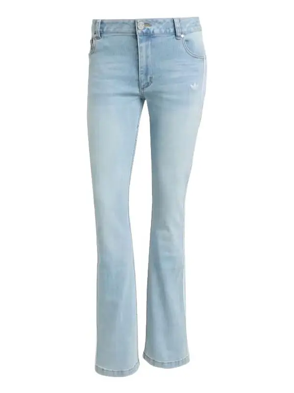 ADIDAS ORIGINALS Flared Jeans With Signature Stripes - Light Blue