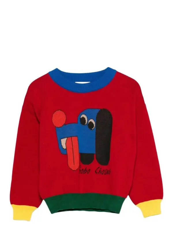 BOBO CHOSES Colour-block Jumper - Red