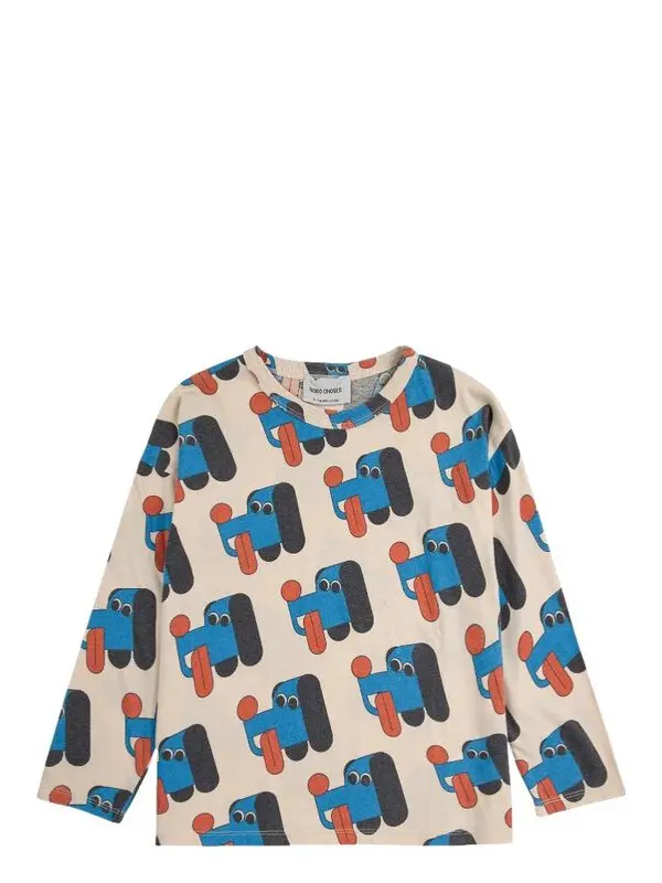 BOBO CHOSES Doggy Mate All Over Print Long Sleeve T-shirt - Nude