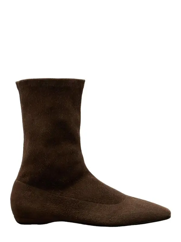 THE ROW Cindy Ankle Boots - Brown