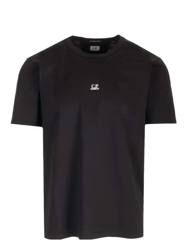 C.P. COMPANY Logo Printed Crewneck T-shirt - Black