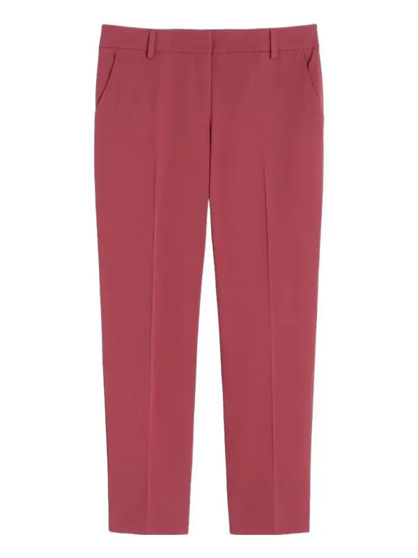 Max Mara Cropped Slim Pants - Cherry Color