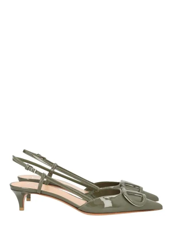 Valentino Garavani Pointed-toe Slingback High-heeled Sandals - Green