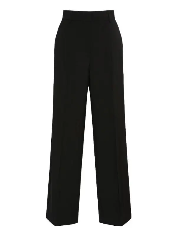 Max Mara Visivo Pressed-crease Wide-leg Trousers - Black