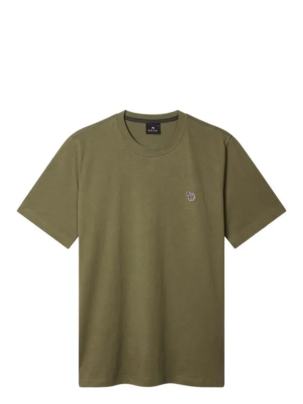 Paul Smith Logo-patch Crewneck T-shirt - Green