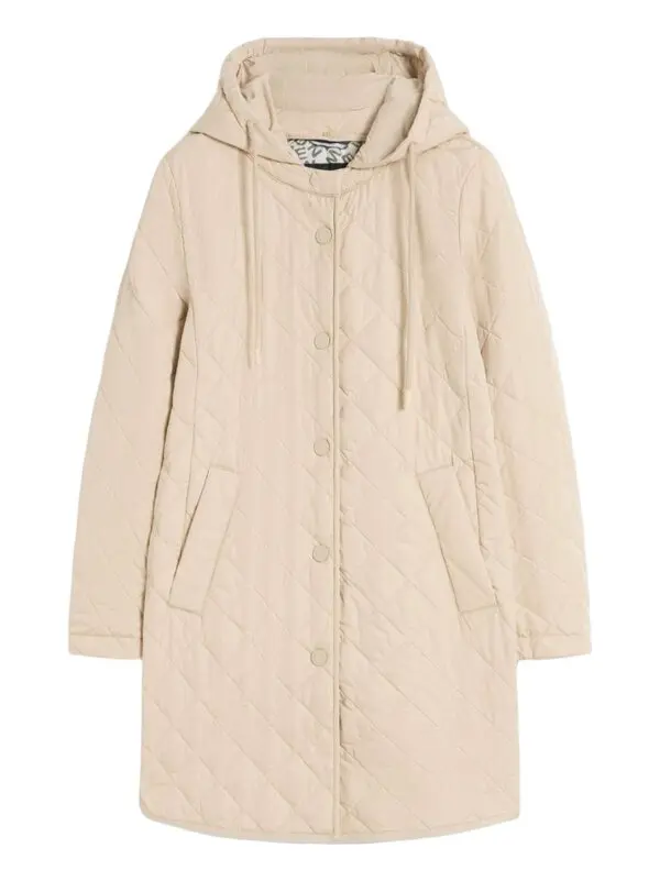 Max Mara Quilted Drawstring Coat - Sand