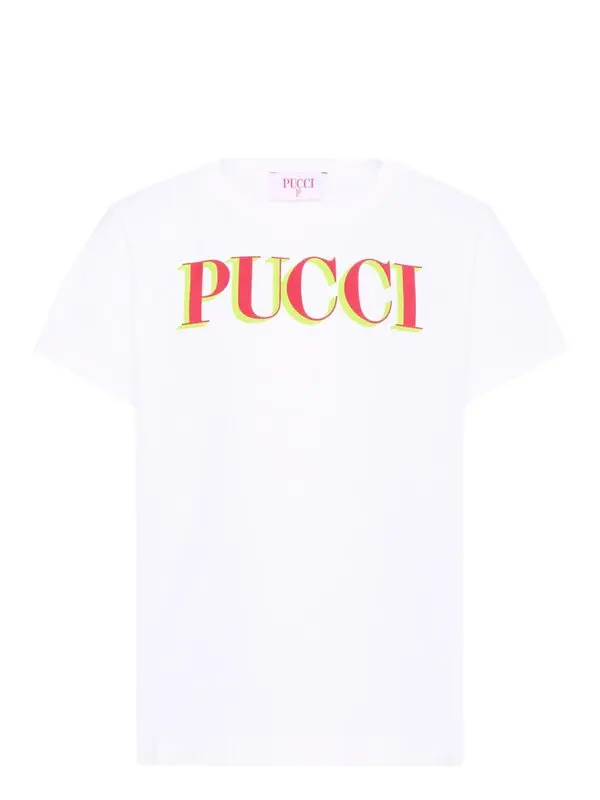 Emilio Pucci Short-sleeved Crewneck T-shirt - White