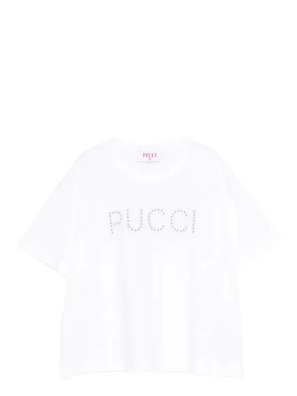 Emilio Pucci Logo Embellished T-shirt - White