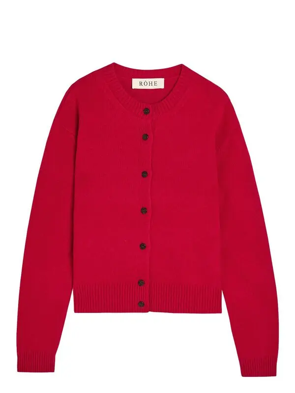 RÓHE Stretch-wool Cardigan - Red