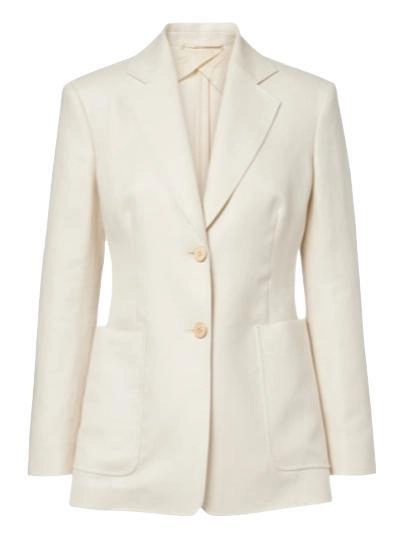 Max Mara Linen Suit Jacket - White