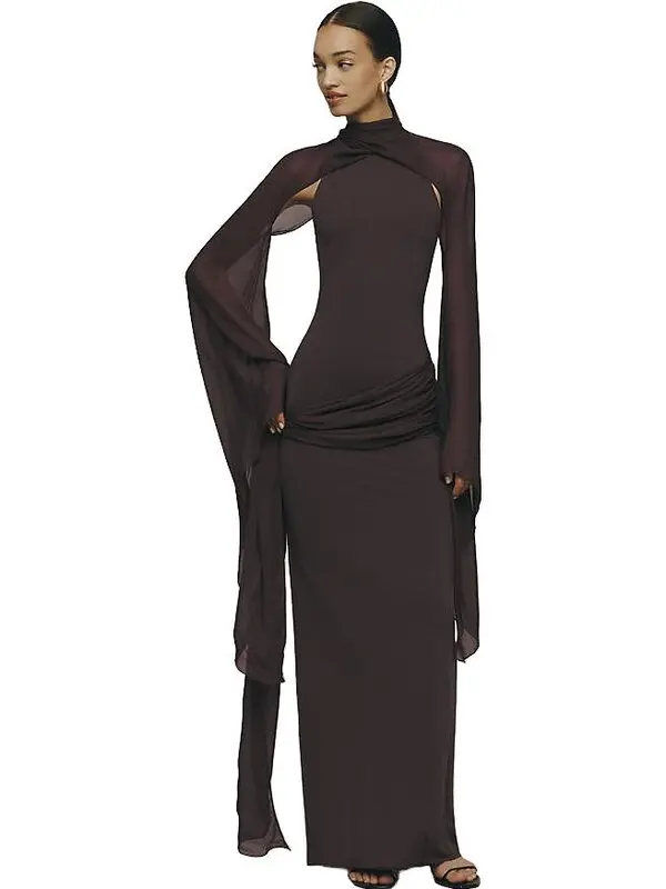 DE LA VALI Sabela Maxi Dress - Brown