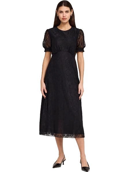 FINERY LONDON Mela Lace Midi Dress - Black