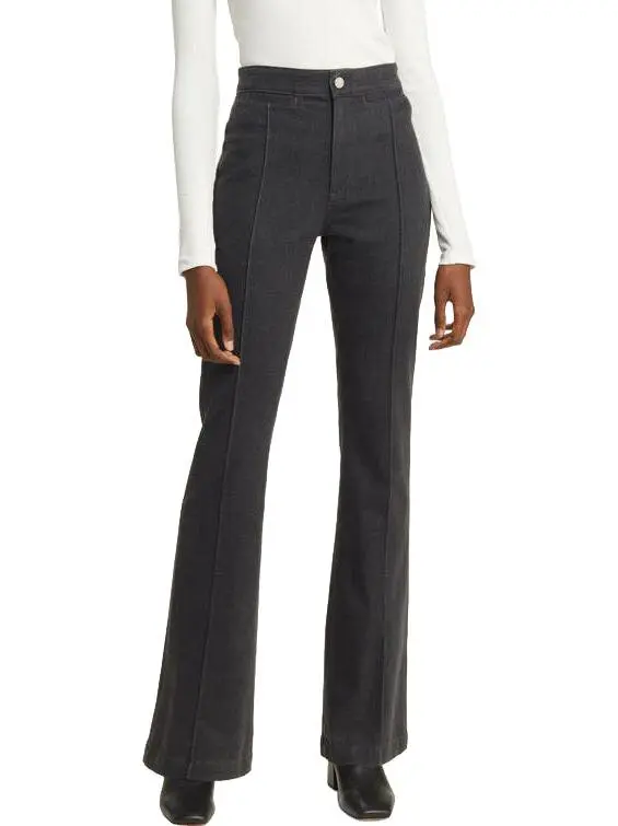 Ag Anisten Tailored Pintuck High Waist Stretch Flare Jeans - Charcoal Stone