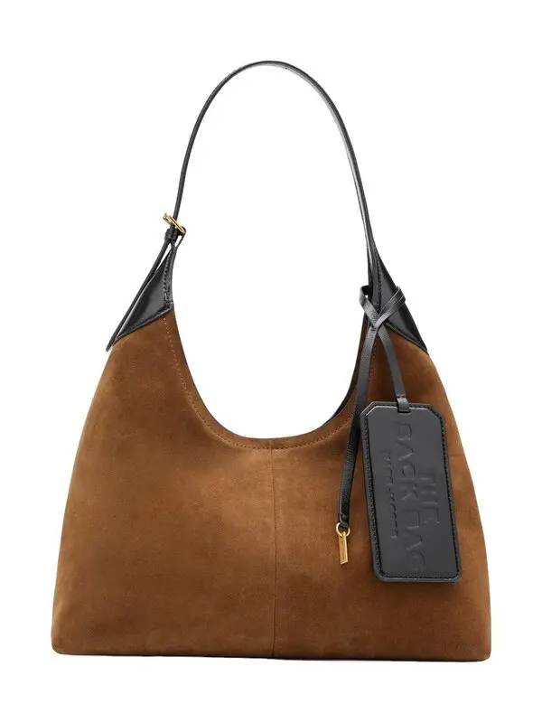 Marc Jacobs Belted Sack Suede Shoulder Bag - Copper