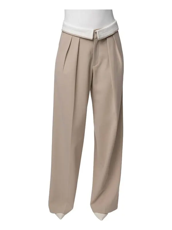 JLUXLABEL Command Pleat Trouser - Beige