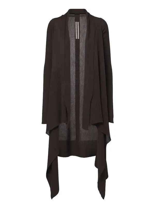 Rick Owens Virgin Wool Cardigan - Brown