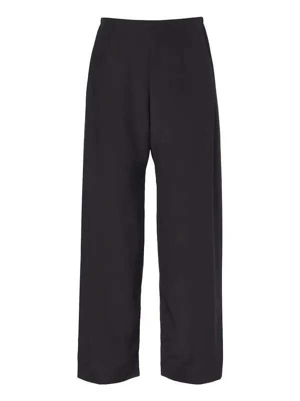 THE ROW Jaine Silk Wide-leg Pants - Black