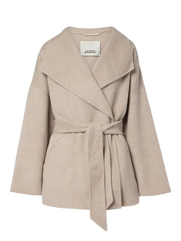 Isabel Marant Étoile Ceaton Wool And Cashmere Wrap Coat - Beige