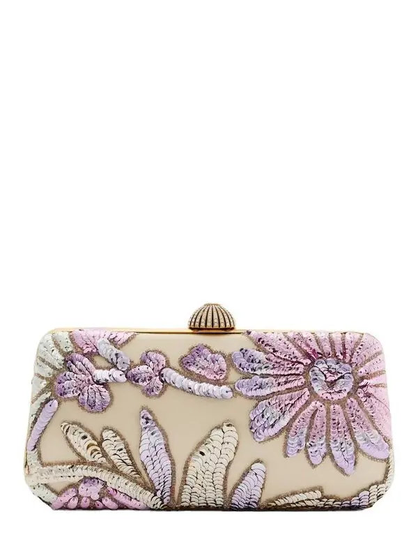 Valentino Garavani Carry Secrets Sequined Satin Clutch - Multicoloured