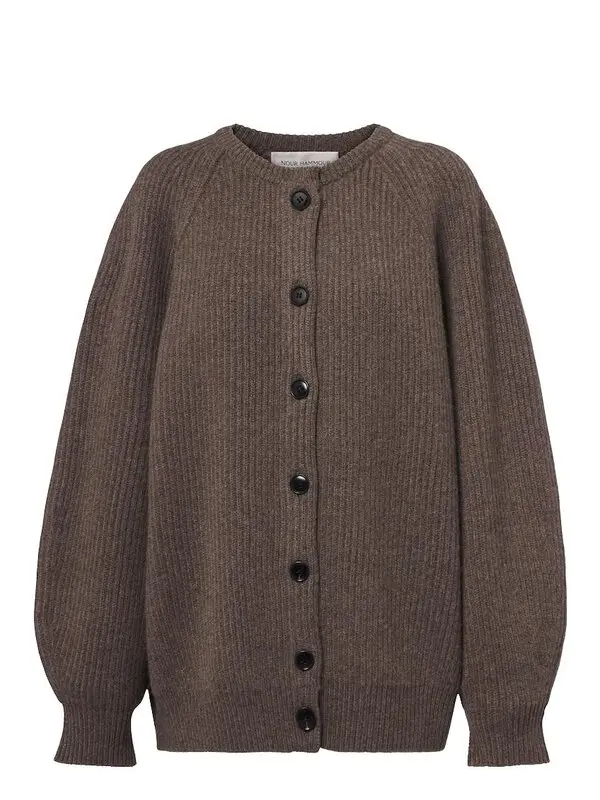 Nour Hammour Laurel Oversized Cardigan - Brown